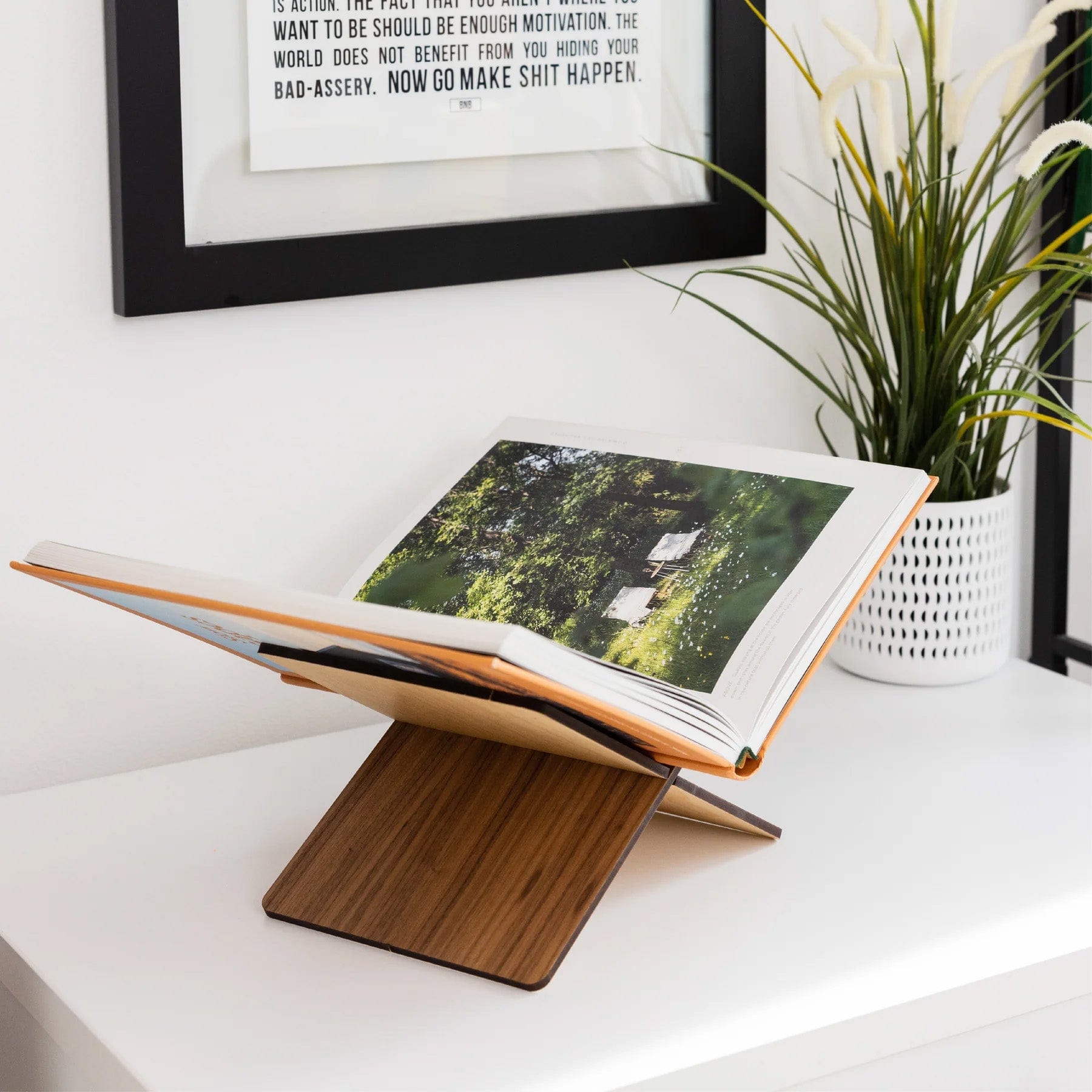 Custom Wood Book Display Stand | Corporate Gifts | Clove & Twine