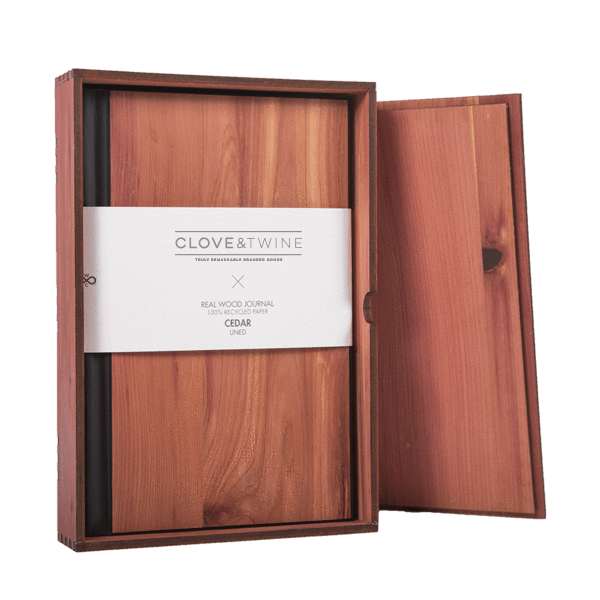 Wood Journal Box + Journal | Corporate Gifts | Clove & Twine